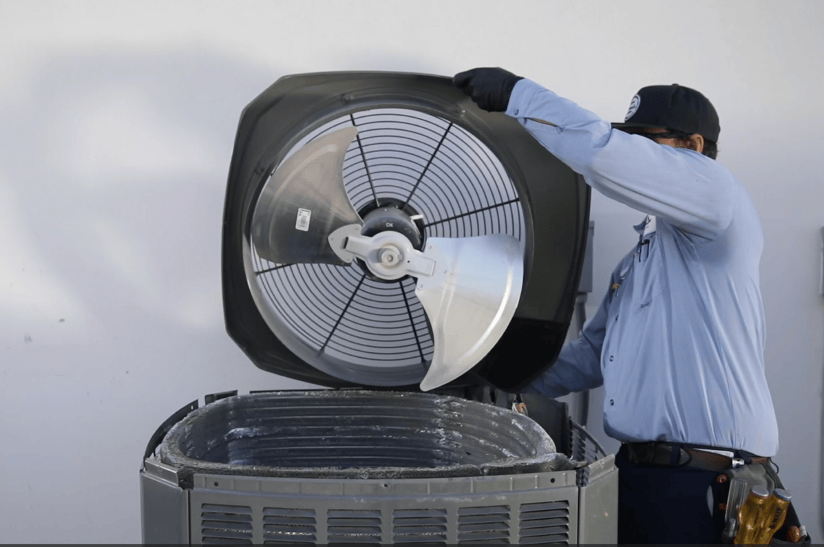 Replace air conditioner or heat pump condenser fan motor – Reeis